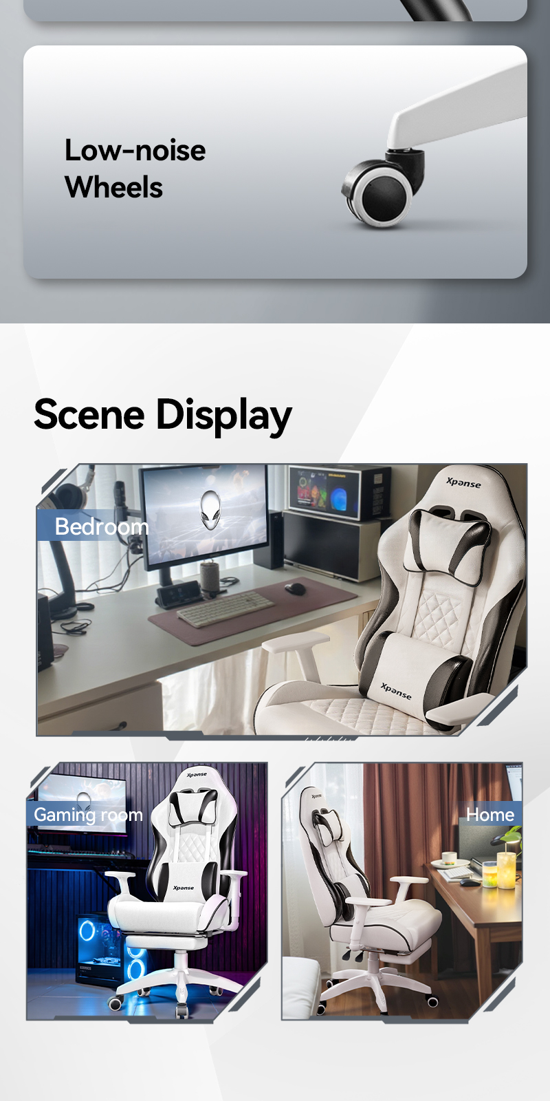 YISONG Xluster Stain-Resistant Leather Gaming Office Ergonomic Study ...