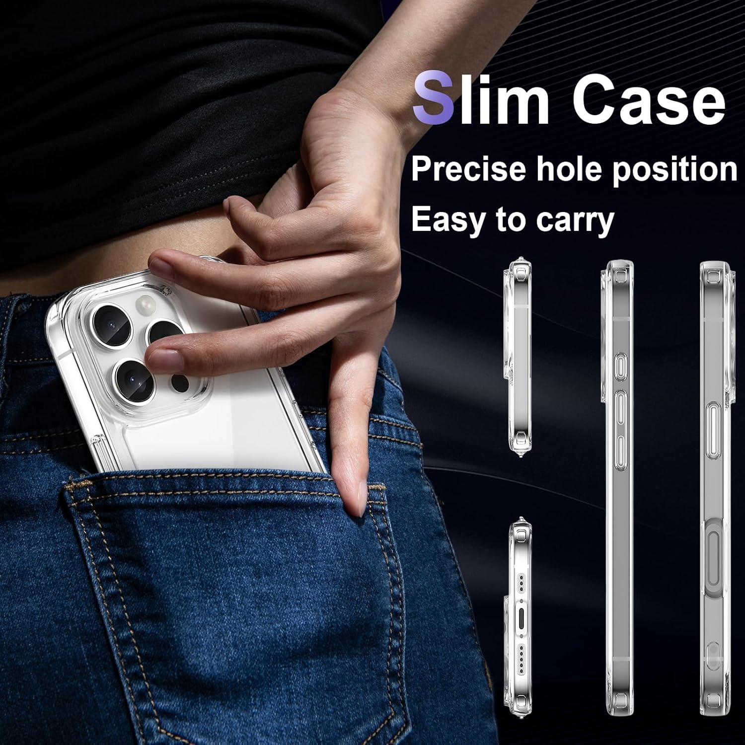 Shockproof Clear PC Case for iPhone 11 Pro Max/16/15/14/13/12/11/XS/XR ...