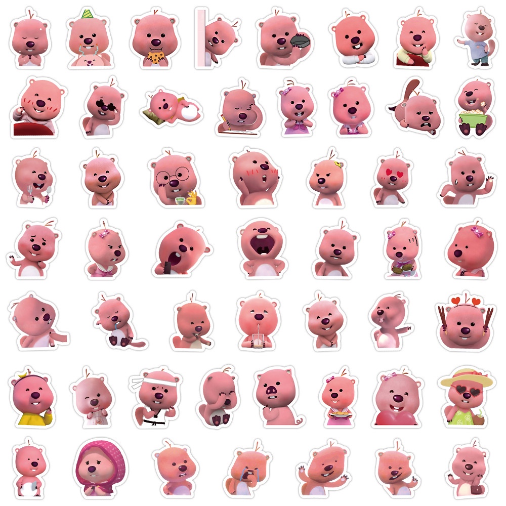 60/100PCS Korean Loopy Stickers - Waterproof PVC Cartoon Decals for Cup ...