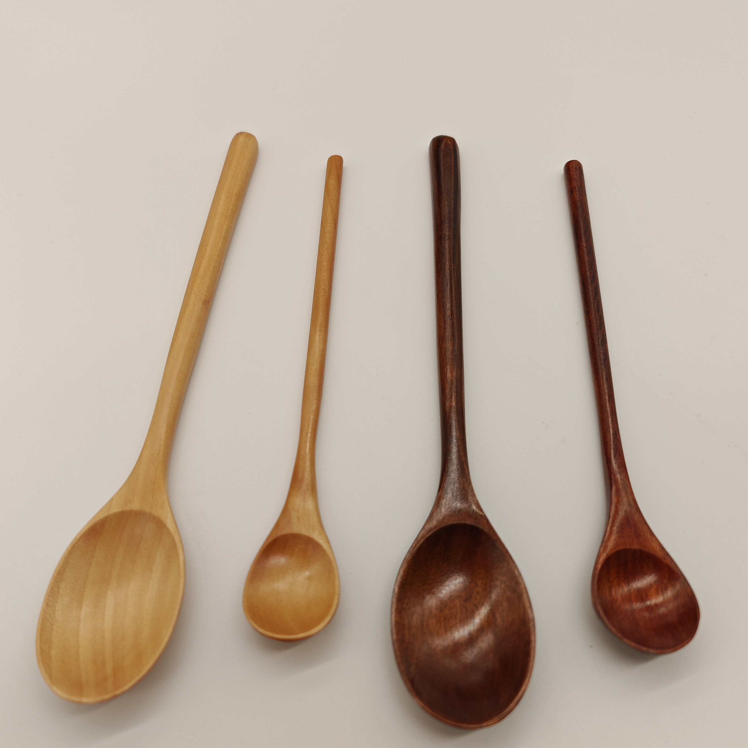 Long-Handled Wooden Spoon for Kitchen - Soup Mixing Honey Coffee ...