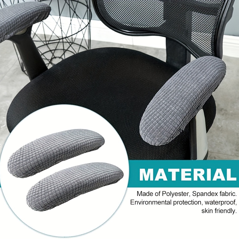 2Pcs Set Stretchable Armrest Slipcover Pads for Office Chairs Protects ...
