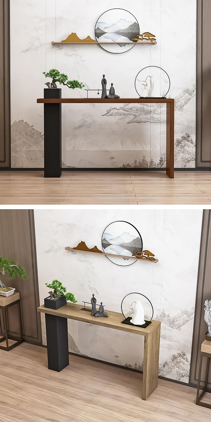 Long table solid wood entryway entryway table living room entryway ...