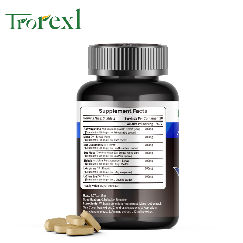 Trorexl Ashwagandha Maca capsule halal Natural Relieve fatigue 100% ...