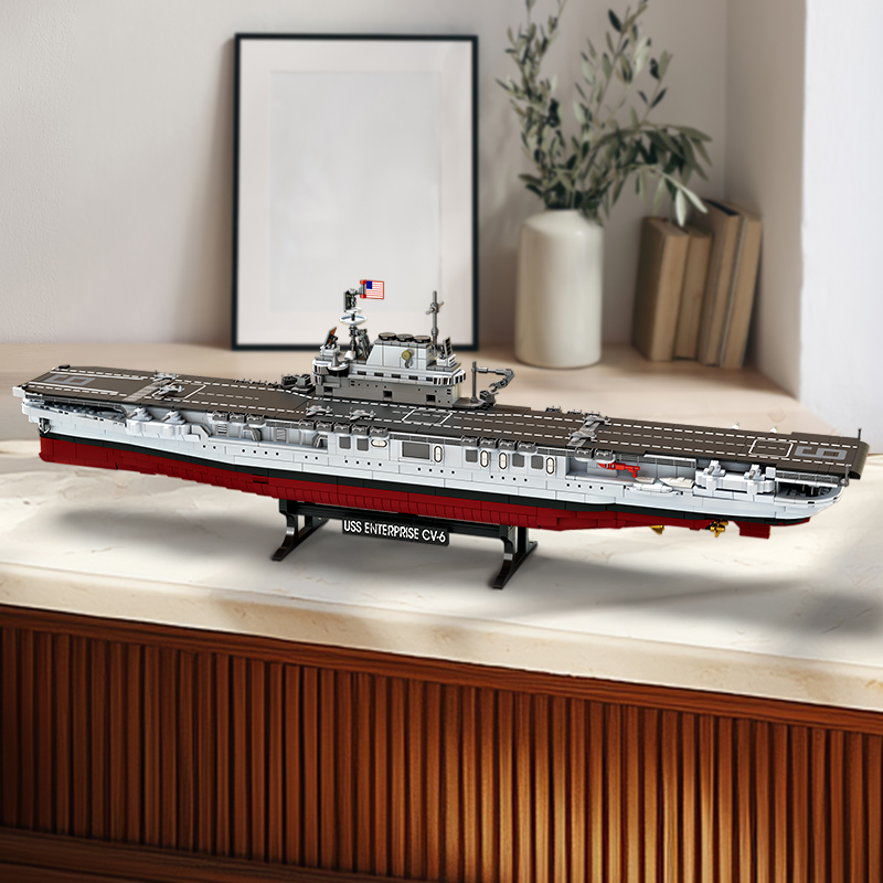 USS CV-6 Enterprise Aircraft Carrier Building Blocks 1883 Pcs Forange ...