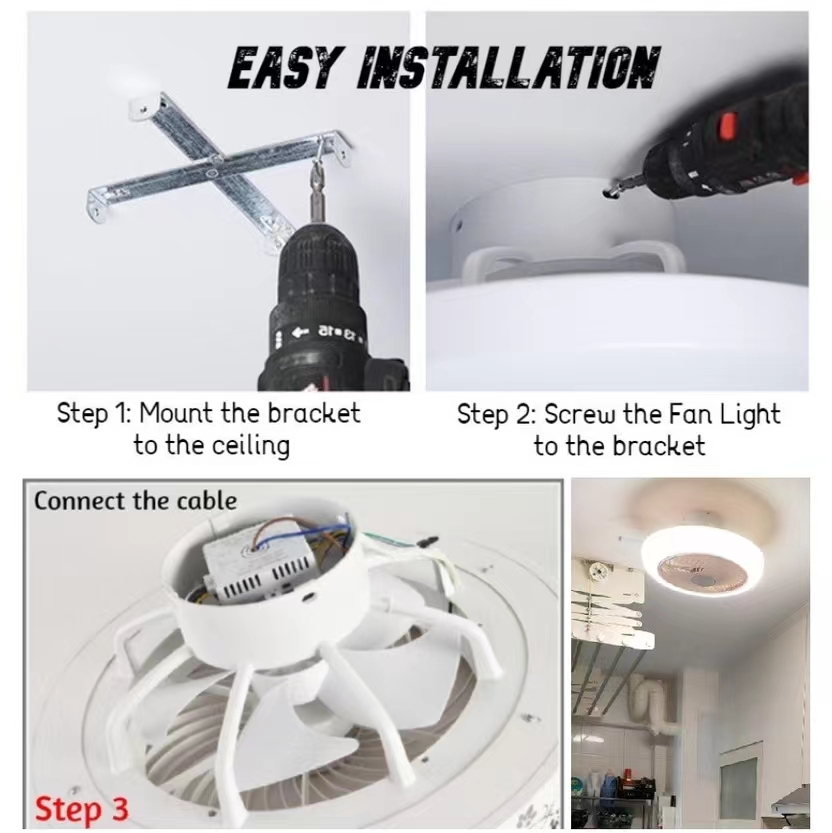 SG In Stock-Ceiling fan light can be controlled by mobile phone ...