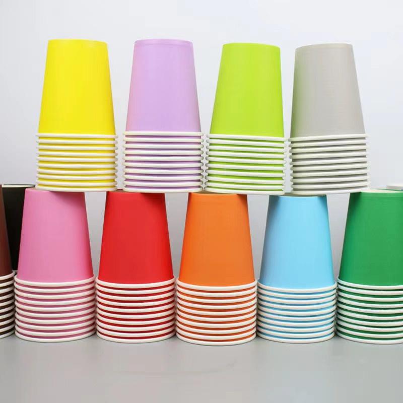 DIY Paper Cups Multi Color Paper Cups for Wedding Party Picnic BBQ ...