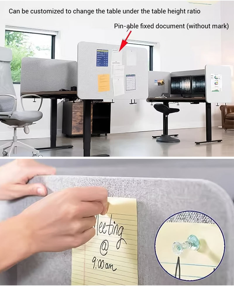 Desk lifting table sound-absorbing screen baffle table edge baffle no ...