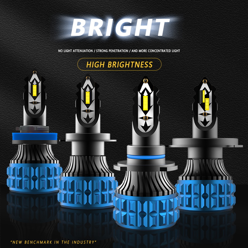 New1 Pair LED Car h7 Headlight 48000LM H4 LED Headlight H1 H7 H8 H9 H11 ...