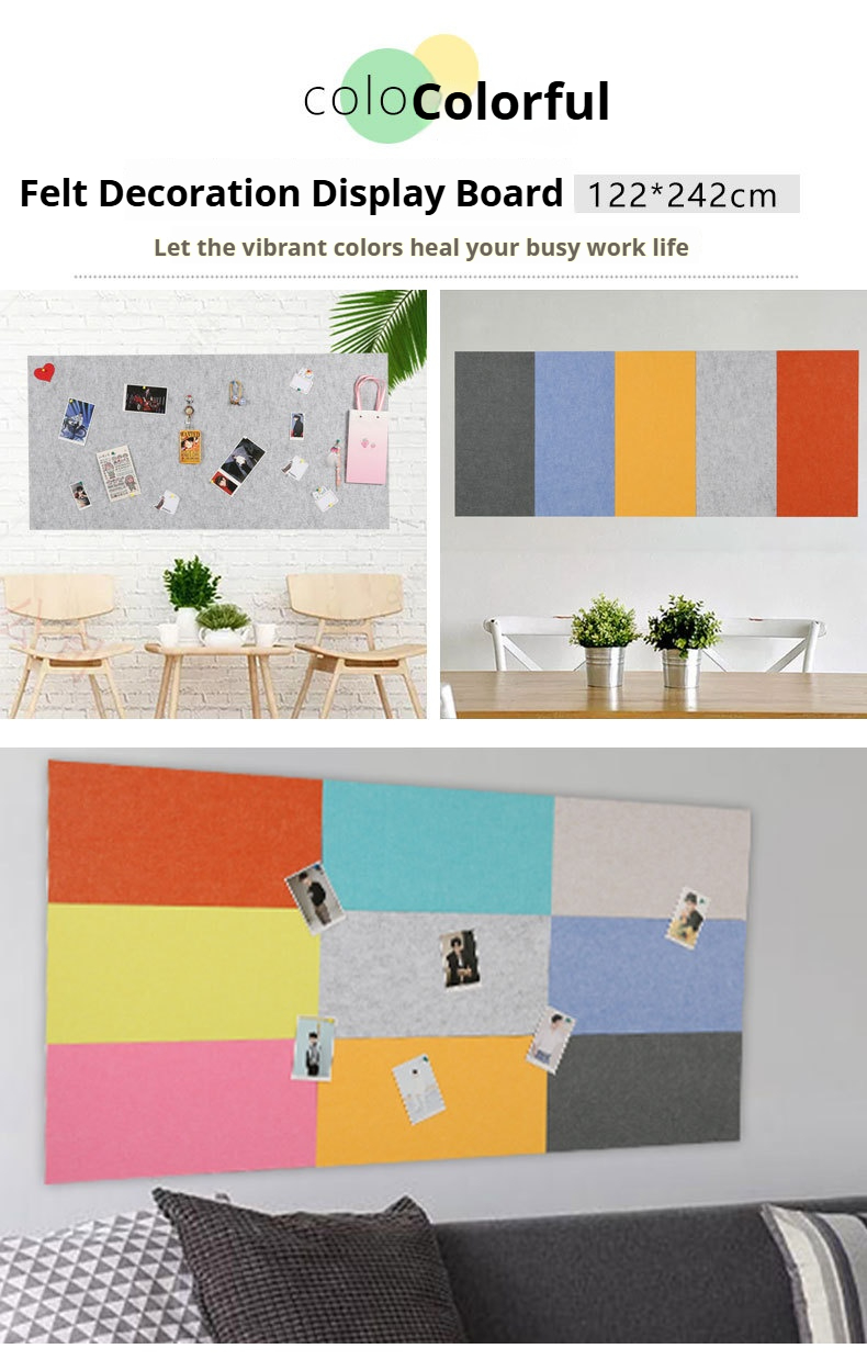 Colorful felt board wall sticker display board message board creative ...