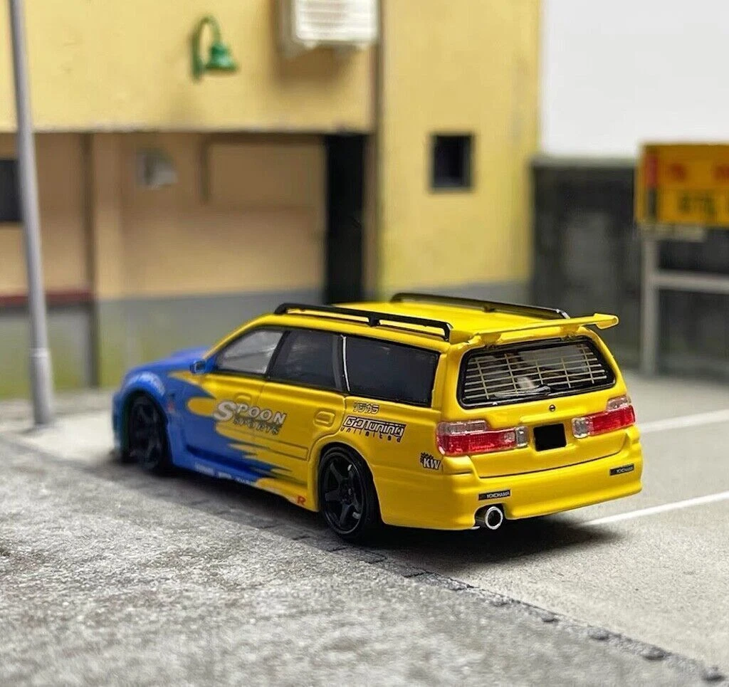 SW 1 64 JDM GTR R34 Stagea Spoon Wagon Sports Model Diecast Collect Car ...