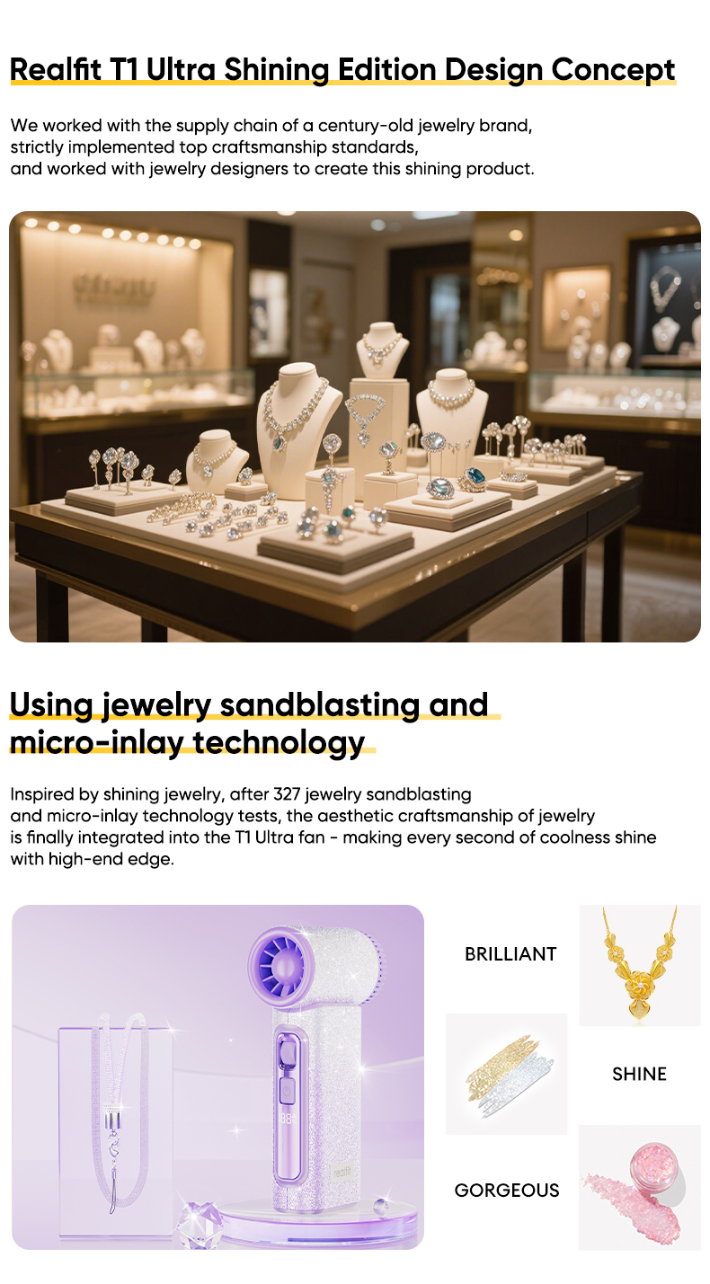 【New Arrival】Realfit T1/T1 Ultra Mini fan protable Cooling 3500mAh usb ...