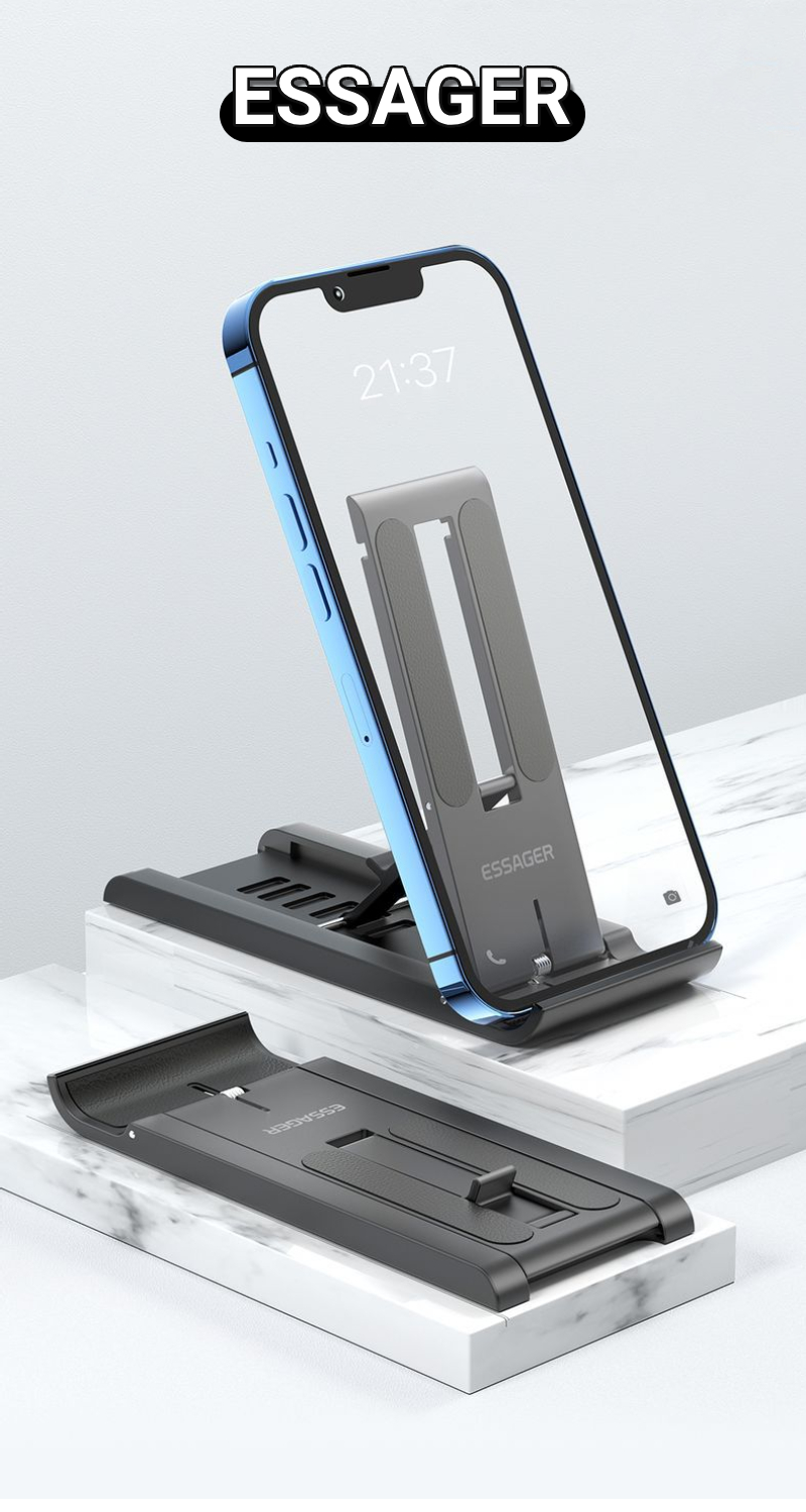 Essager Phone Stand Desktop Holder Cradle Foldable Adjustable Mobile ...