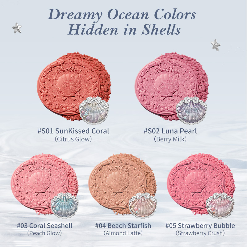 Flower Knows Shell's Jewel Collection Silk Satin Blush Powder Blusher ...