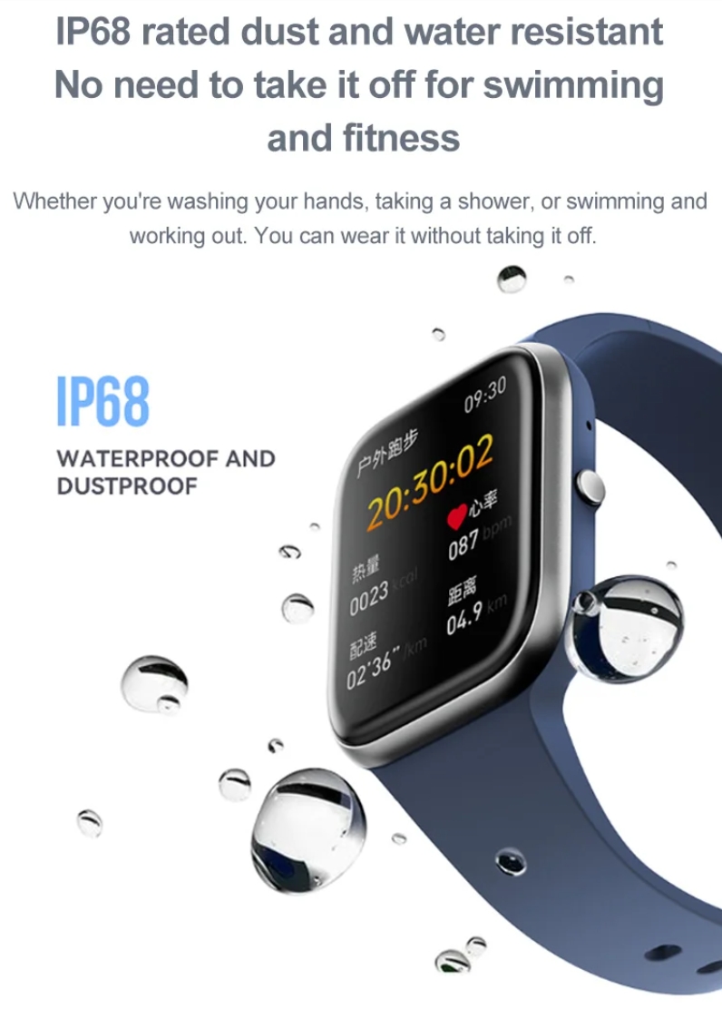 🔥Painless Non-invasive Blood Glucose Monitor Smartwatch,IP67 Waterproof ...