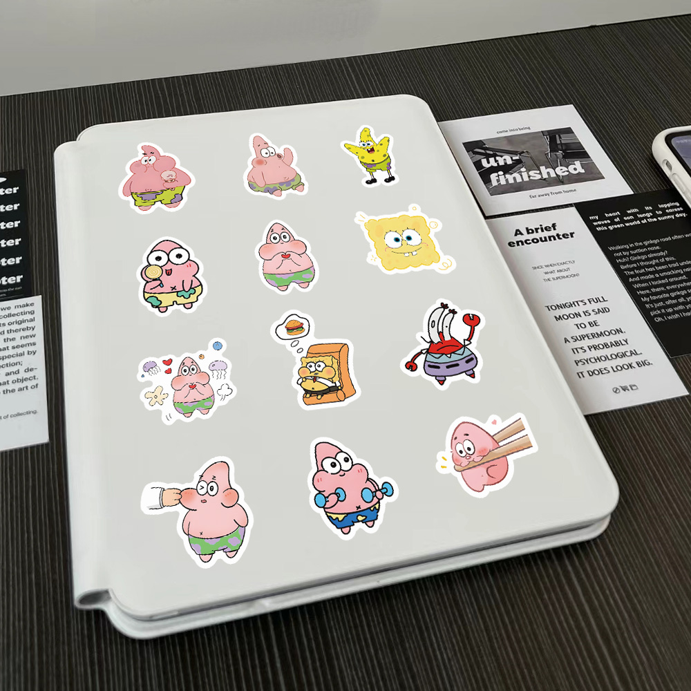 120pcs Spongebob Patrick Star Stickers Anime Cute Sandy Cheeks DIY ...