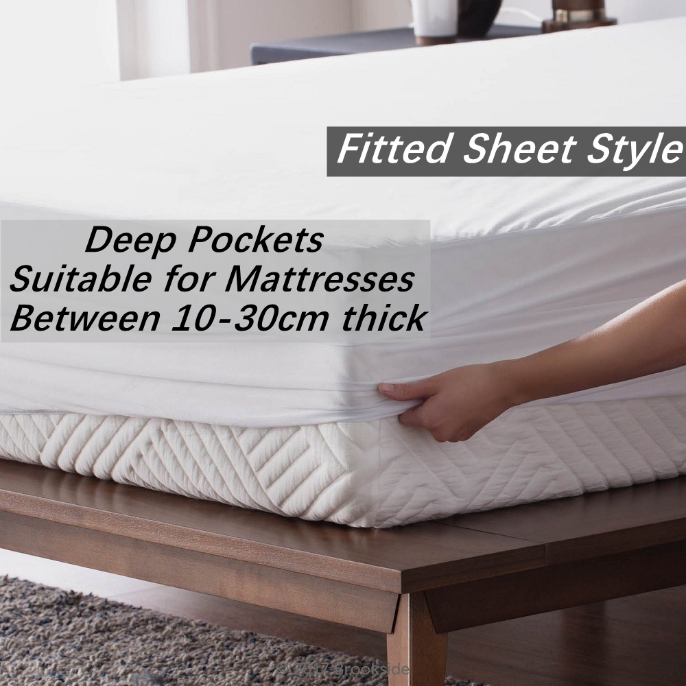 (Fast Delivery) Waterproof Mattress Protector Fitted Bedsheet Bed Cover ...