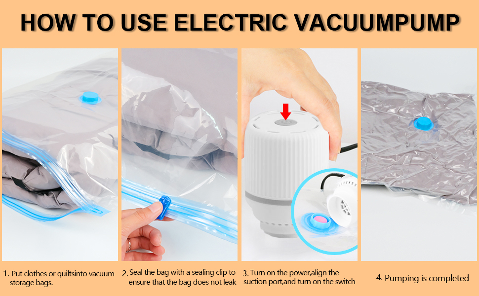 🔥SG stock🔥Electric Pump for Vacuum Bags, Compression Bag Pump for ...
