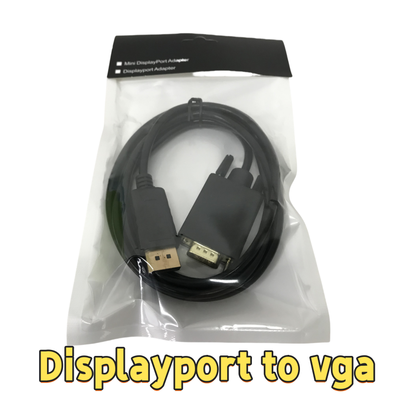 DisplayPort to VGA Adapter Cable 1.8m Male to Male Converter for PC ...