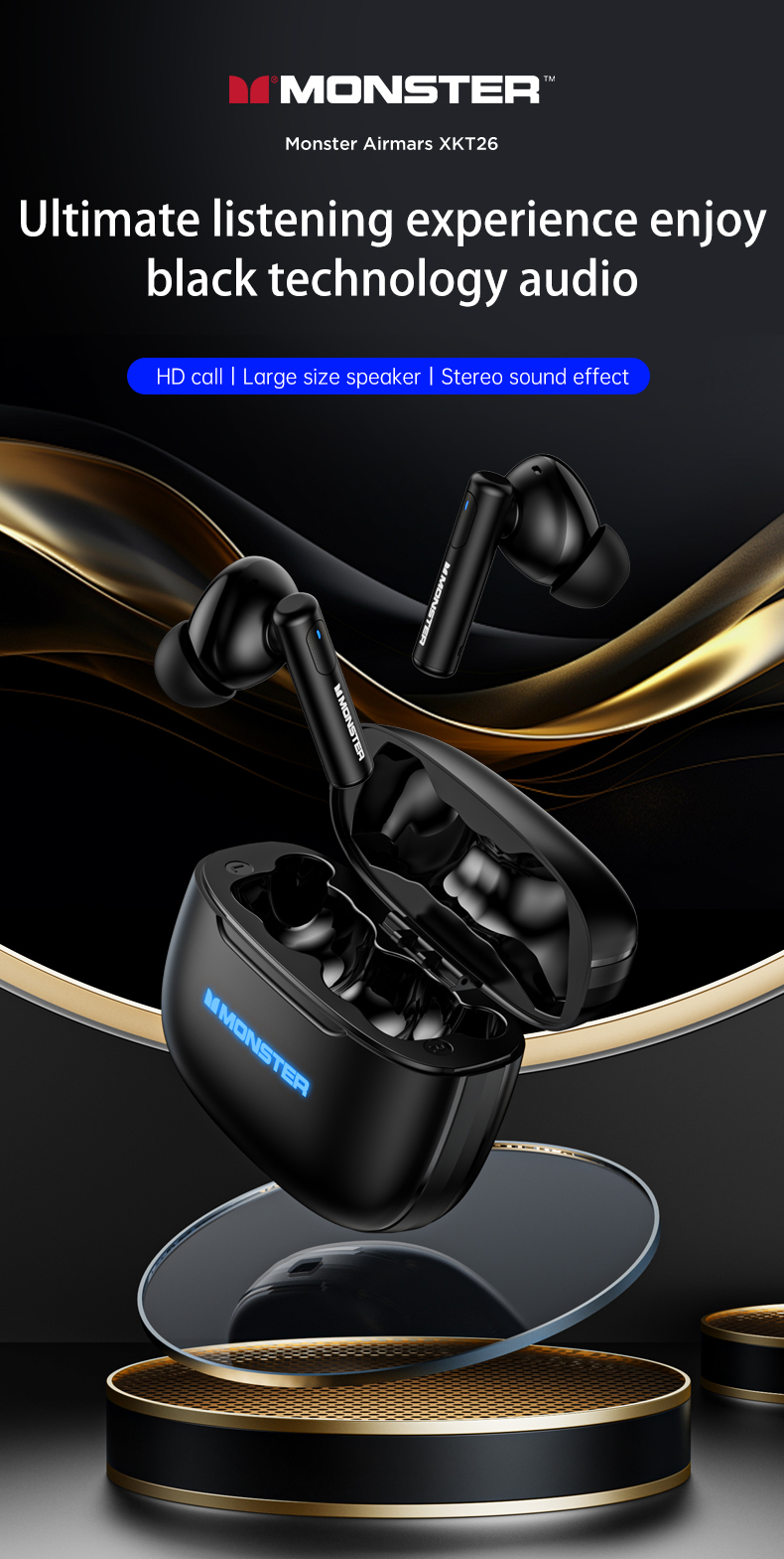 Monster XKT26 AI Smart Real-Time Translation Bluetooth Earphone 163 ...