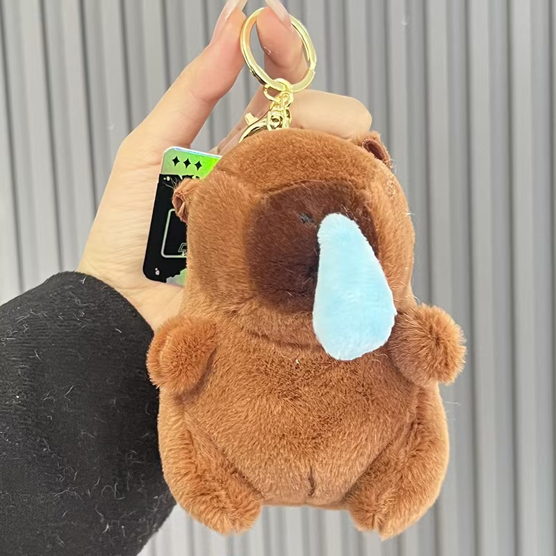 Capybara Plush Keychain Capybara Felt Keychain Capybara Key Ring ...