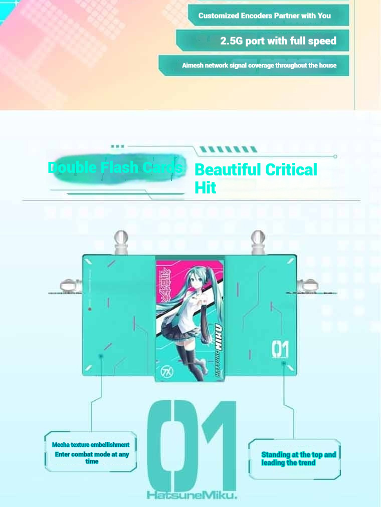 ASUS Tianxuan Game Routing 2 Hatsune Miku Future WiFi7 Router E-sports ...