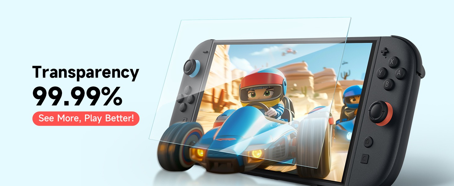 JSAUX Anti-Glare Screen Protector for Switch 2 FullCoverage/Responsive ...