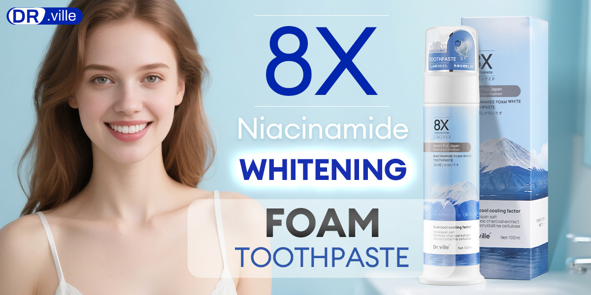 Dr.ville Teeth Whitening Toothpaste 8X Niacinamide Whitening Toothpaste ...