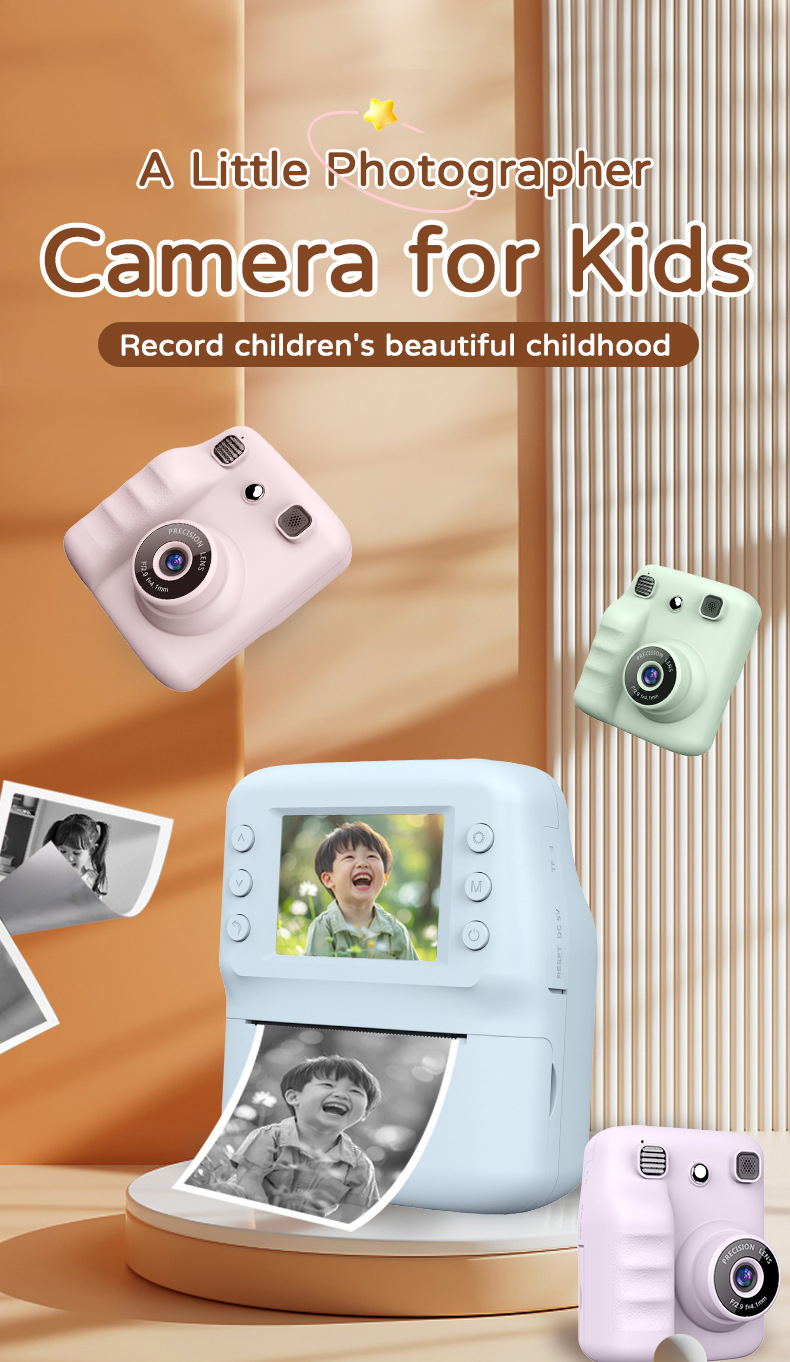 XWH A29 Kids Color Print Camera, Kids Toys, HD Mini, Kids Camera, Gifts ...