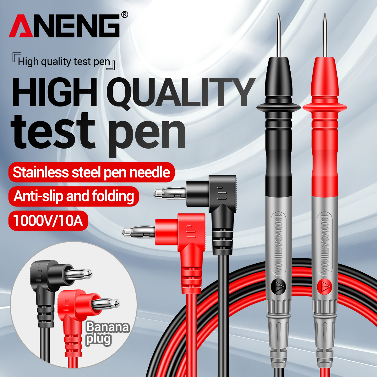 ANENG One Set PT840 Premium Test Lead Kit, 1000V 10A Multimeter Probes ...