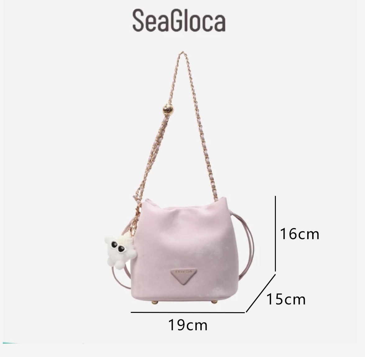 SeaGloca New Cute Bucket Bag Commuter Underarm Bag Premium Chain ...
