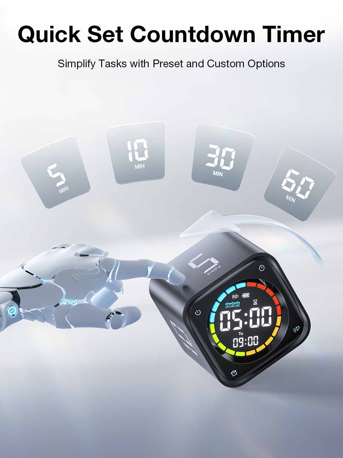 LLANO TK3 Smart Timer 4-in-1 Stopwatch Countdown Alarm Pomodoro ...