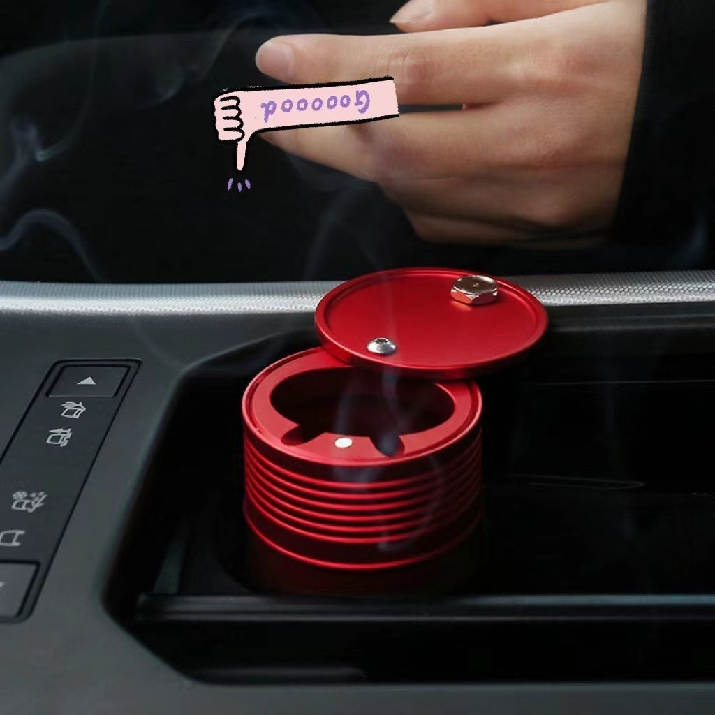 High quality aluminum alloy Temperature Car Ashtray Portable Car ...
