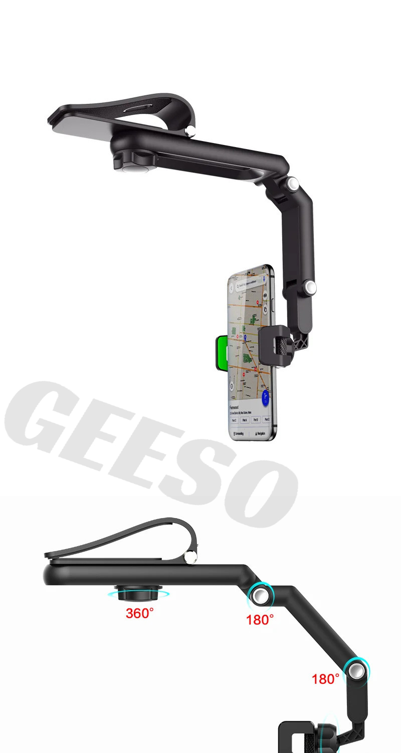 GEESO Sun Visor Phone Holder For Car Multifunctional 360° Rotating Sun ...