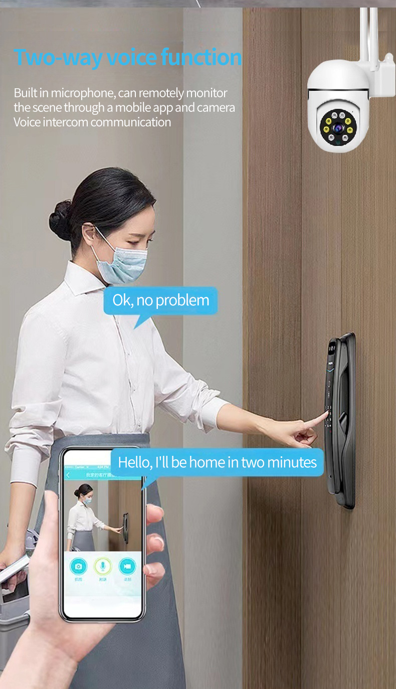 New CCTV Smart WiFi Camera Remote Full HD PTZ 360° View Auto Tracking ...