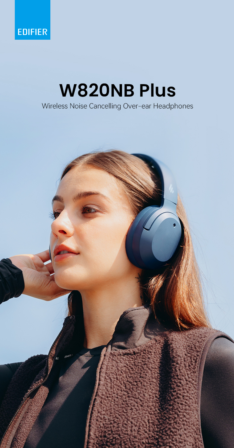EDIFIER W820NB Plus (2025) Over Ear Headphones -49dB Hybrid Active ...