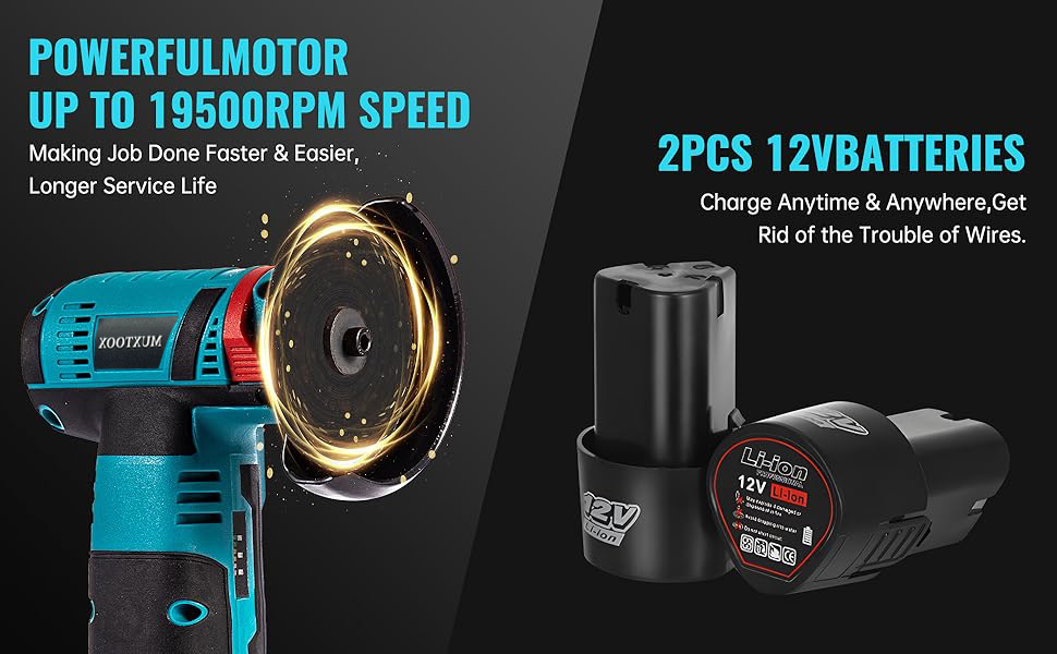 Fast Ship⚡Mini Angle Grinder Cordless Angle Grinder with 75mm disc, 12V ...