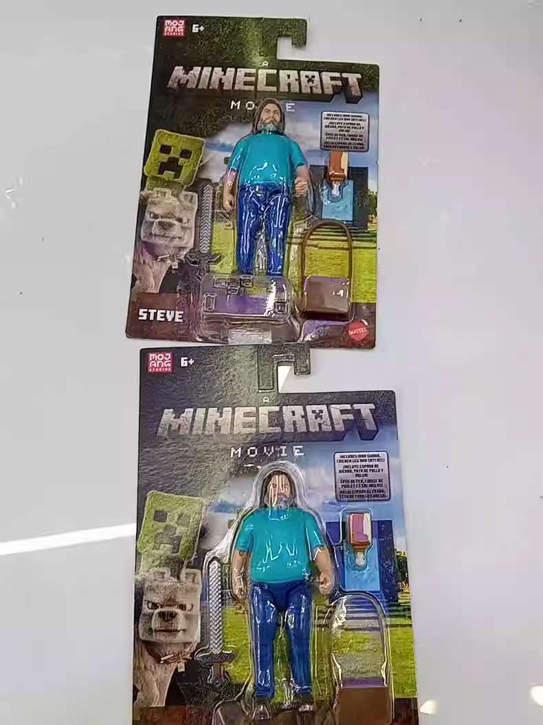 Mattel Minecraft Action Figure & Accessories Set, 4-inch Steve Posable Character Collectible ...