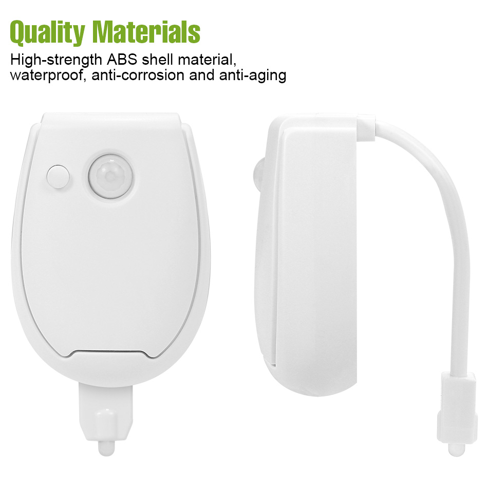 RGB PIR LED Toilet Light Battery Powered Motion Sensor Colorful IP65 ...