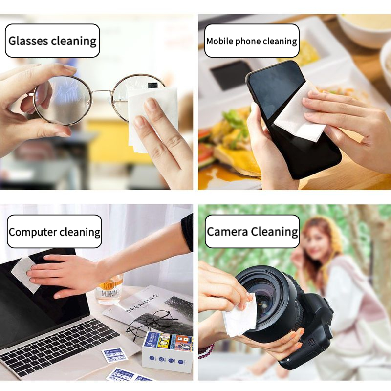 Ready Stock 5-day delivery 100-Pack Lens Cleaning Wipes – Disposable ...
