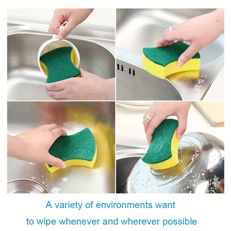 High-Density Dual-Sided Sponge Cloths for Kitchen Cleaning Effective ...