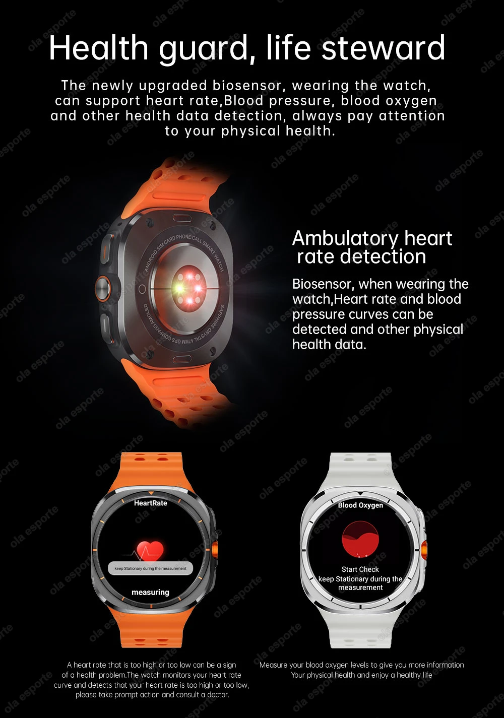 U8 Ultra 2025 smartwatch, 5G Sim card, GPS WIFI, rotating camera ...