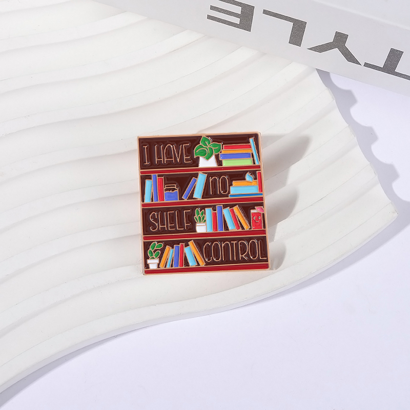 Book Lover Enamel Pin Cute Black White Cat Brooch Enjoy The Little ...