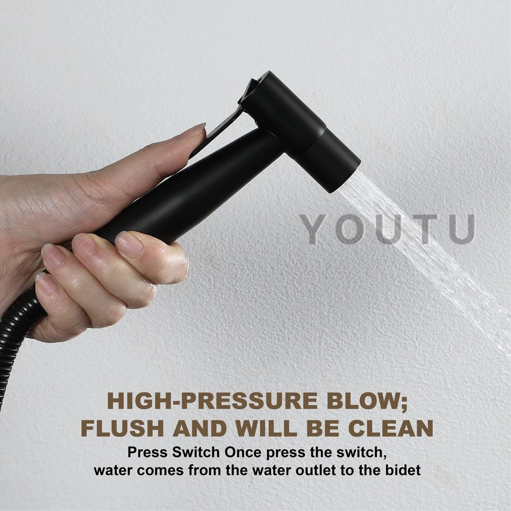 Bidet Spray Set - Stainless Steel Two-Way Toilet Hose and Faucet for ...