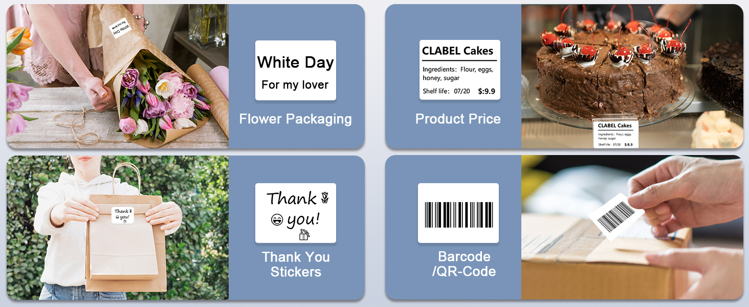 Thermal Label Paper -5X Water/Oil/Tear/Alcohol/Fade Proof for CLABEL ...