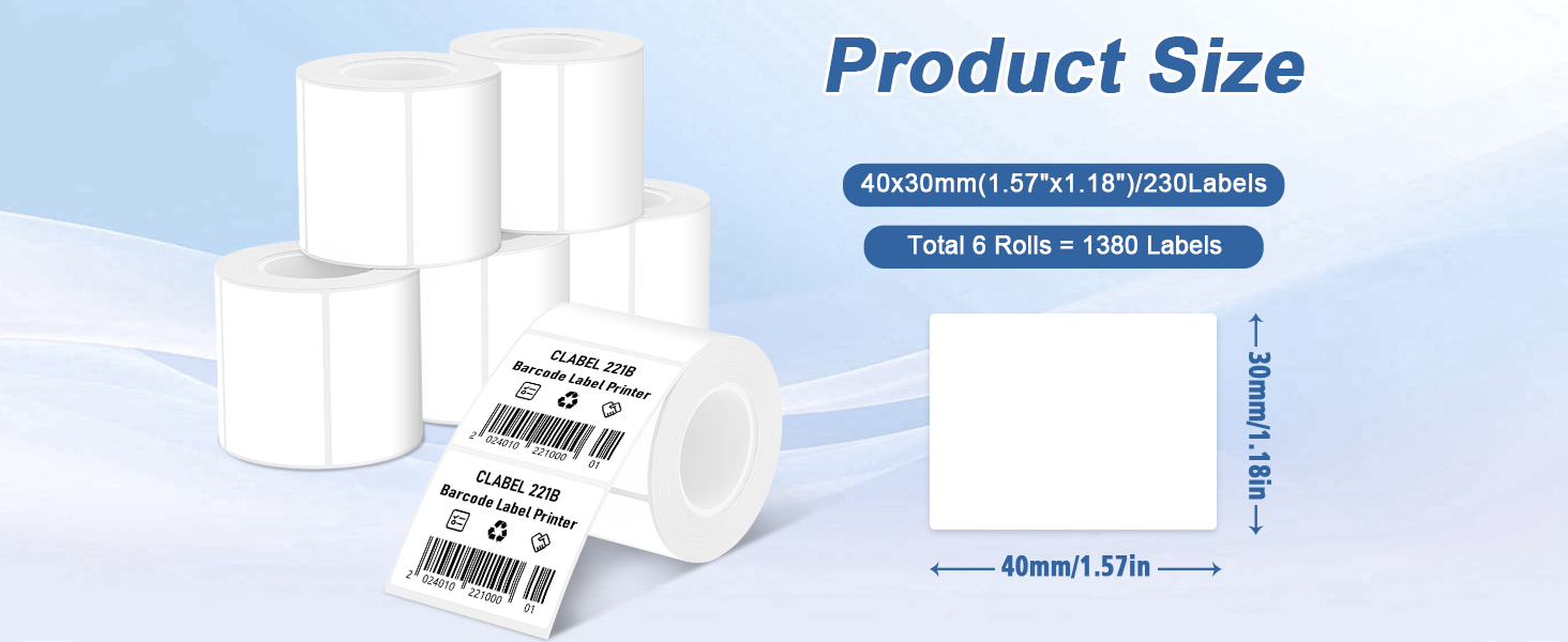 Thermal Label Paper -5X Water/Oil/Tear/Alcohol/Fade Proof for CLABEL ...