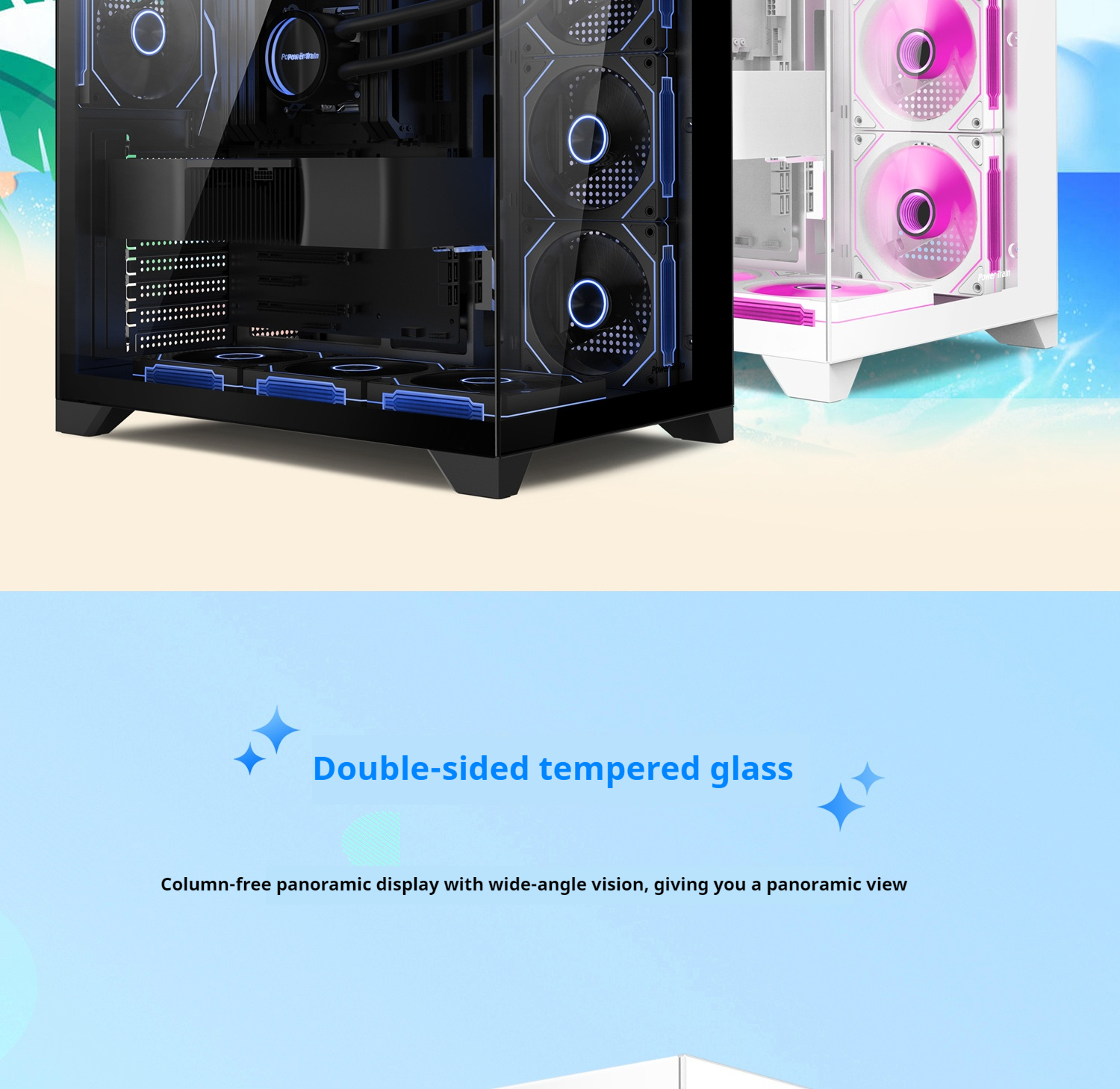 Power train Dreamland PRO PC gaming case ATX MATX ITX motherboard ...