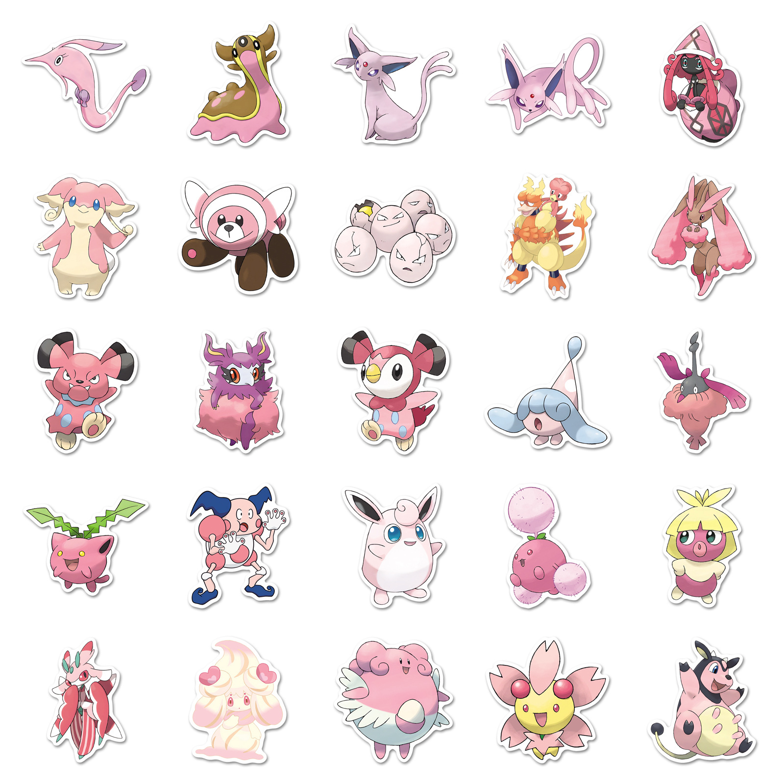 PinkPokeMania 50Pcs One-of-a-Kind Pokémon Graffiti Decals – Waterproof ...