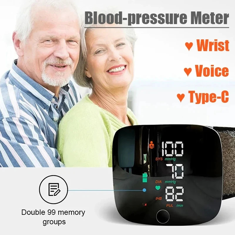 Automatic Intelligent Blood Pressure Monitor – Black Large Touchscreen ...
