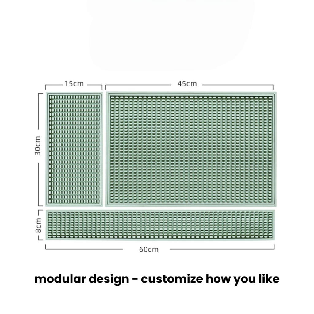 [ZM] Silicone Anti-slip Draining Mat/ Heat Insulation Bar Mat/ Modular ...
