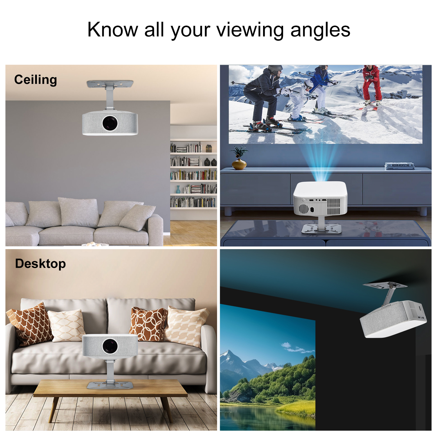 Salange Desktop Projector Stand, Adjustable Projector Mount with 1/4 ...